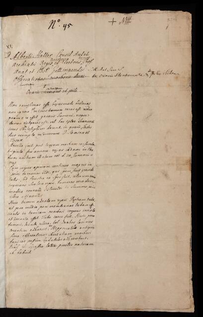 Paper, 'Ovarii steatoma et pilii' by Albertus Haller | The Royal ...