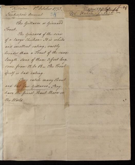 Paper, 'Of the Gillaroo trout' by John Walsh | The Royal Society ...